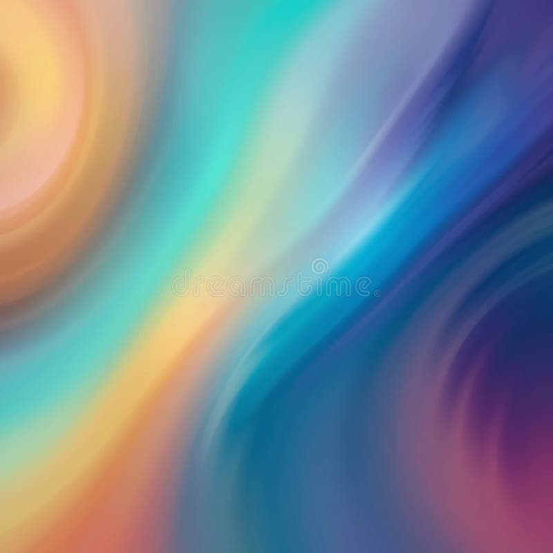 Abstract Movement Of Color With A Smooth Soft Gradient Transition Stock Illustration