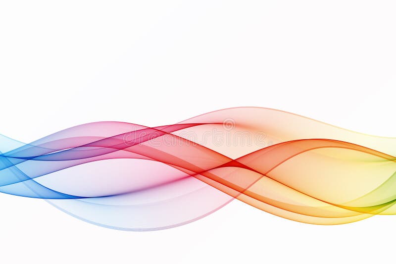 Abstract Movement of Rainbow Color Wave. Rainbow Curved Lines on a ...