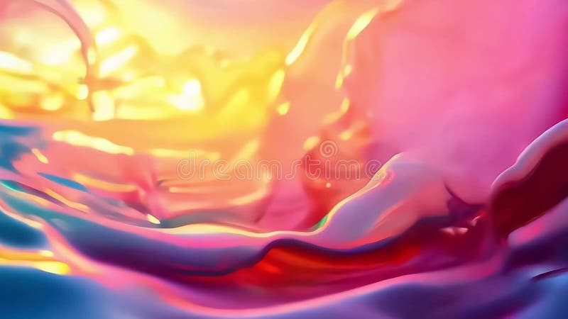 Abstract Moving Background with Pink Wave Structures, Smooth Motion ...