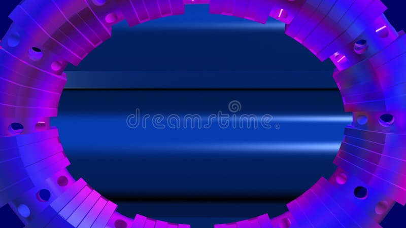 Abstract Moving Background with Rolling Cylinder. Rotating Shape Purple ...
