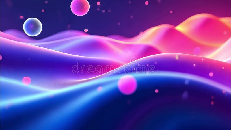 Abstract Moving Colored Wavy Background, Futuristic Animation. AI ...