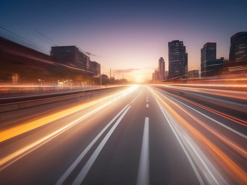 Abstract Moving Forward Motion Blur Background with Light Trails ...