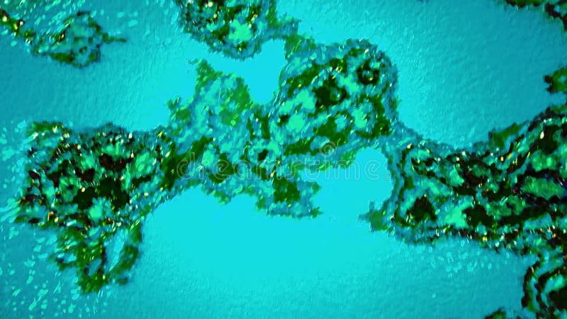 Abstract Moving Microbes Spreading All Over the Screen. Motion. Concept ...