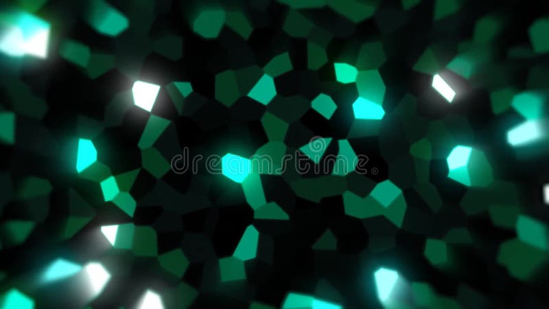 Abstract Moving Particles of Green Color that Glow and Change Shape ...