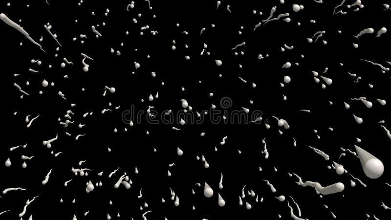 Abstract, Moving Particles in Metal Color on Black Stock Footage ...