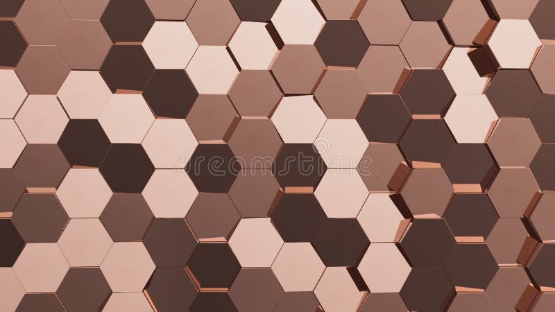 Abstract Moving Red Metallic Hexagonal Structure. Bee Hive Grid Blocks Stock Video - Video of ...