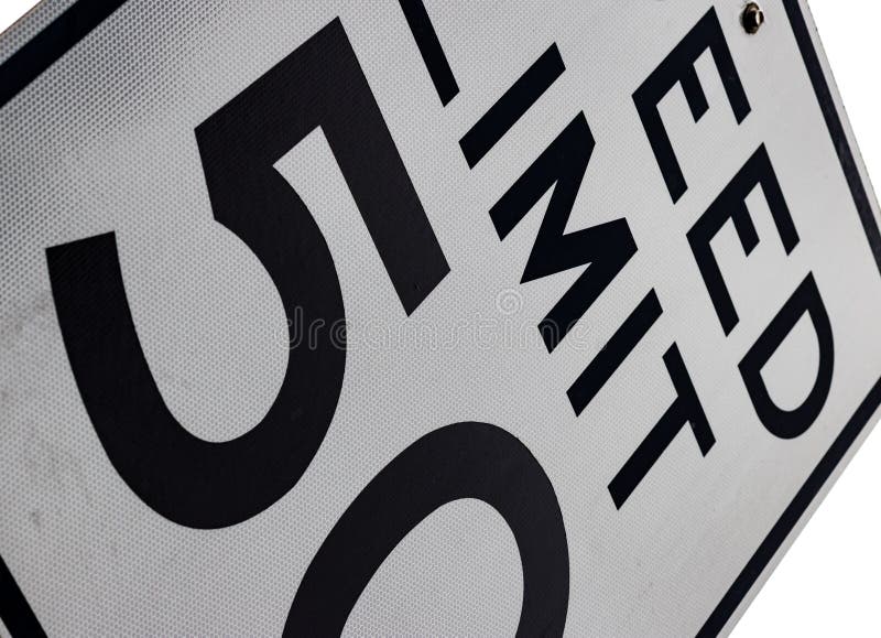 Abstract 50 MPH Speed Limit Sign Tilted Stock Photo - Image of penalty ...