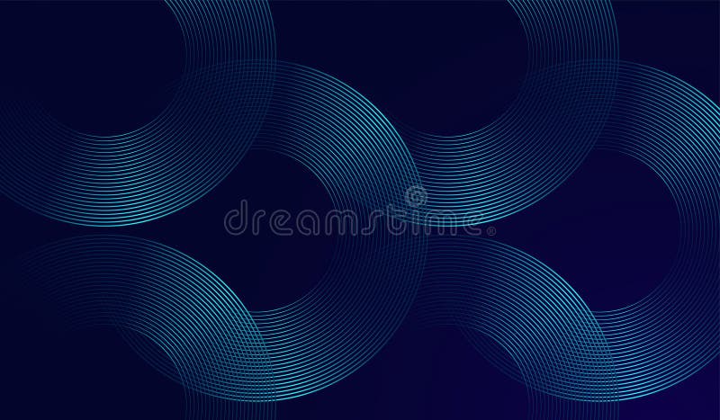 An Abstract Multi Circles Blue Modern Shapes with Dark Blue, Pink Half ...