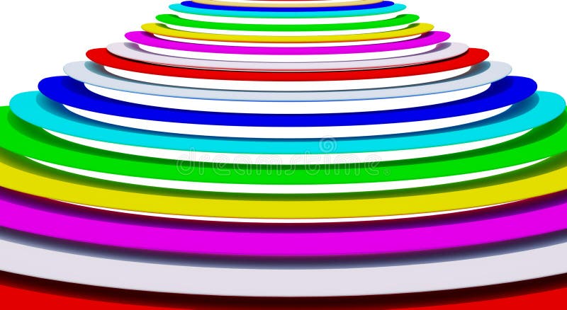 Abstract Multi Color Circle Stock Illustration - Illustration of florid ...