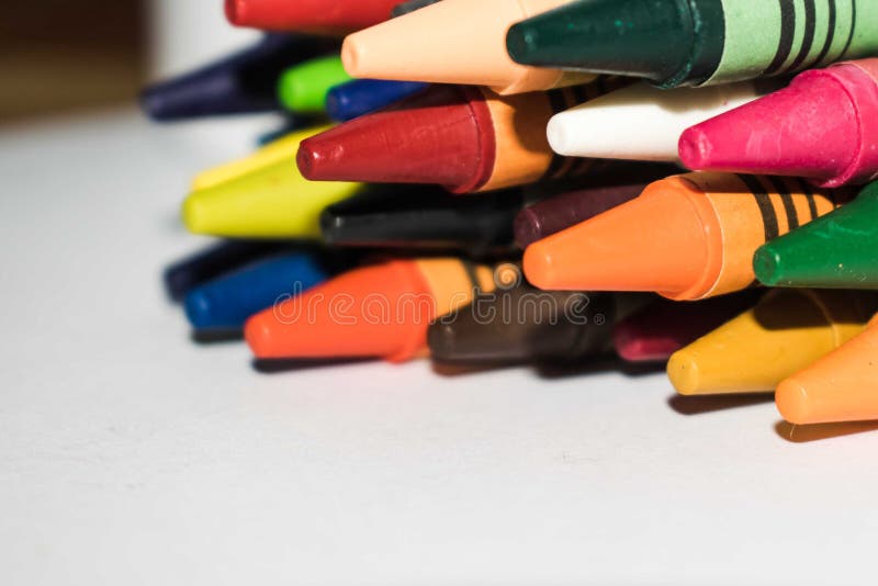 Abstract of Multi-color Crayons, Wax Crayons Stock Photo - Image of ...
