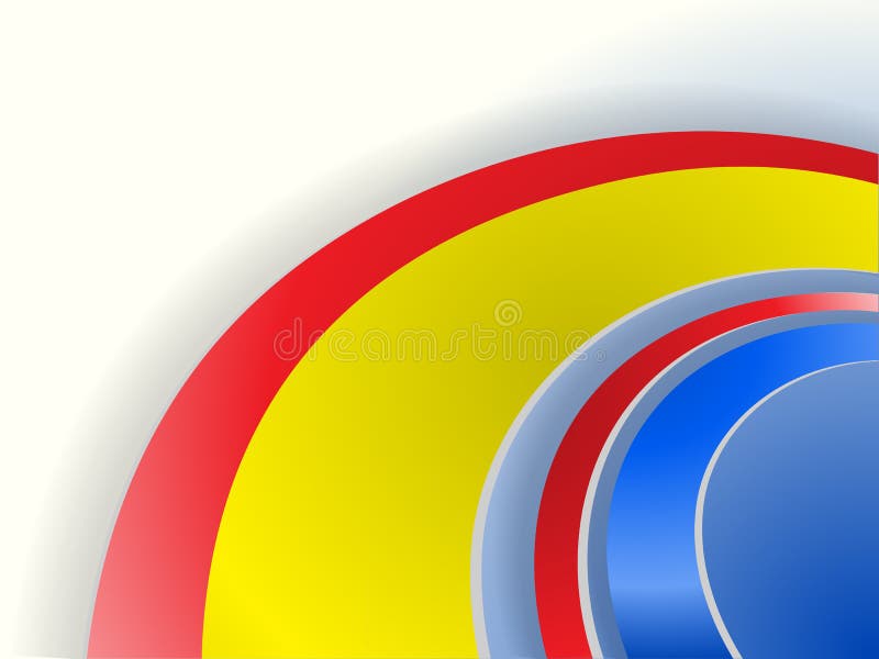 Abstract Multi Color Curved on White Background Stock Vector ...