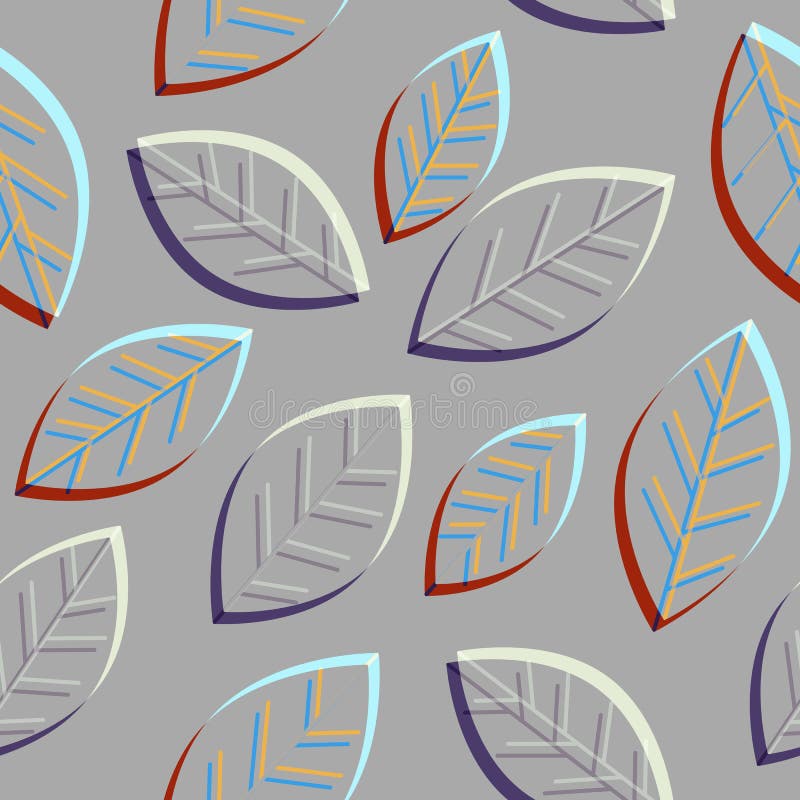 Abstract Multi-color Falling Autumn Leaves Stock Illustration ...