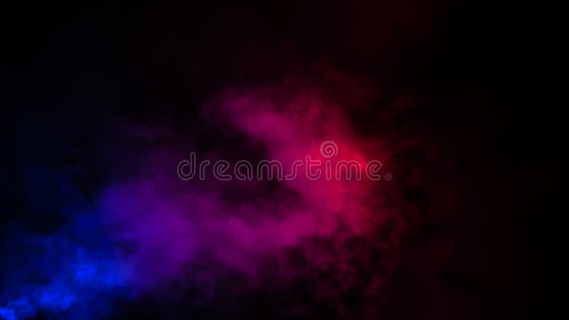 Abstract Multi Color Fog Smoke Effects on Isolated Black Background ...