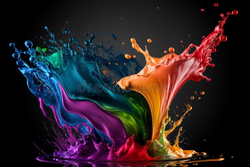 Color Ink Splatter Art