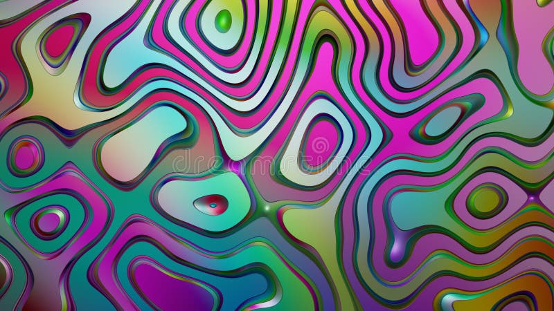 Abstract Multi Color Reflective Wavy MetalGold, Silver, Pearl, Bronze ...