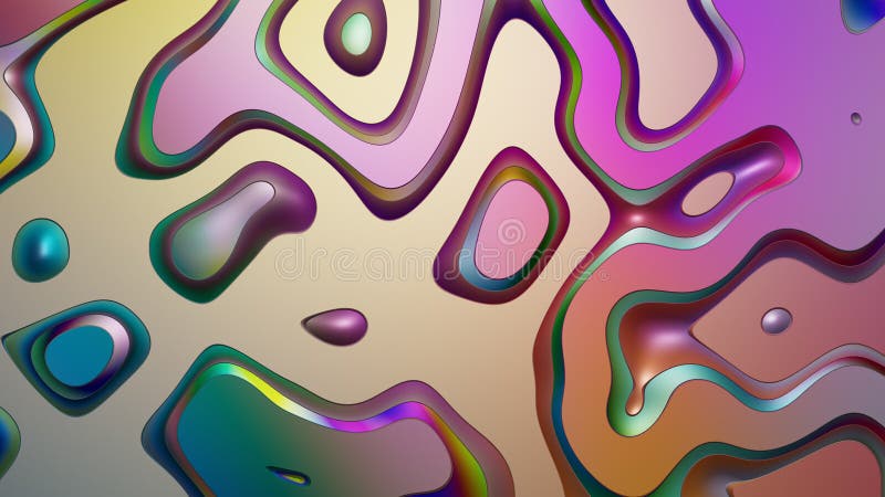 Abstract Fantasy Synth Wavy Multicolor Background Stock Illustration ...