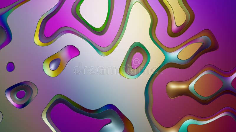 Abstract Multi Color Reflective Wavy Metal Pattern Gradient Background ...