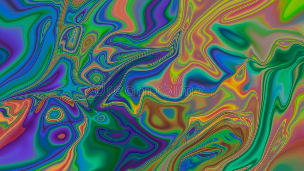 Abstract Multi-colored Fantasy Liquid Background Stock Illustration ...