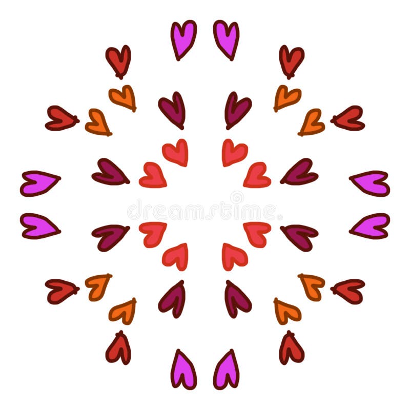 Abstract Multi Colored Hearts Design for Background or Wallpaper Stock ...