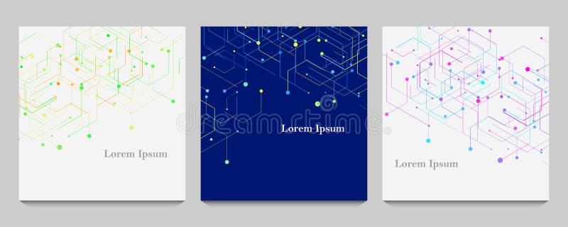 Abstract Multi Colored Hexagon, Network Image Set, Geometric Background ...