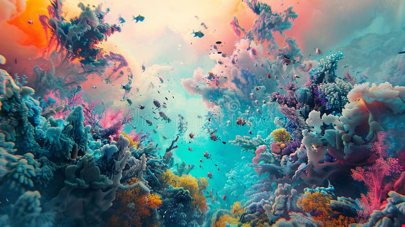 Abstract Multi Colored Illustration of Nature Photo Stock Illustration ... Abstract Multi Colored Illustration of Nature Photo Stock Illustration ...
