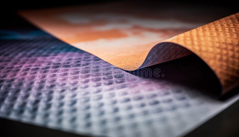 Abstract Multi Colored Leather Pattern on Blue Textile Background ...