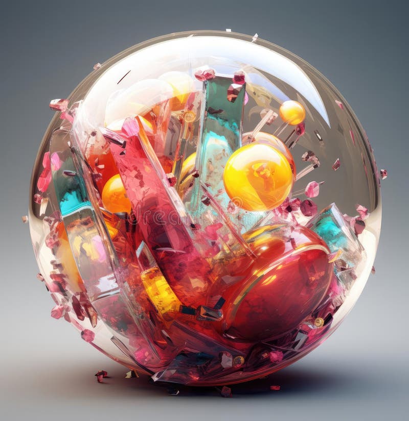 Abstract Multi-colored Object Stock Illustration - Illustration of ...