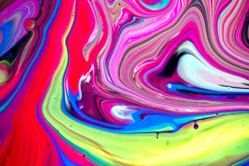 Abstract Multi-colored Paint Background. Acrylic Texture with Marble ...