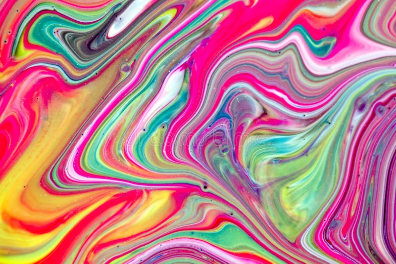 Abstract Multi-colored Paint Background. Acrylic Texture with Marble ...