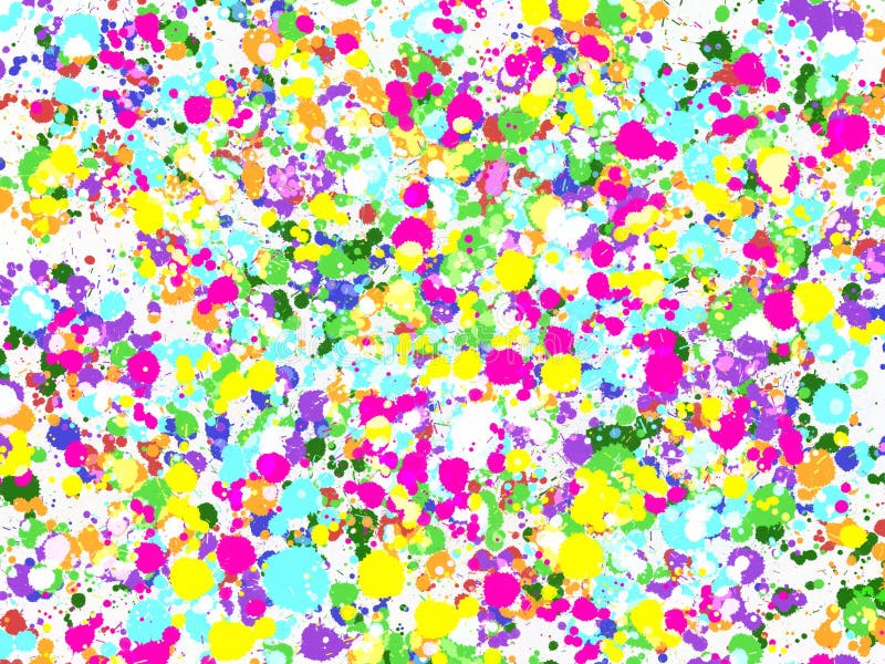 Abstract Multi-colored Paint Stains Background Stock Illustration ...