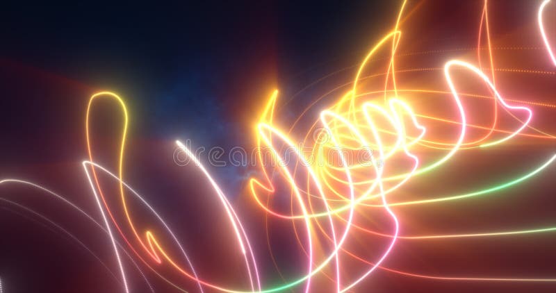 Colored Rainbow Neon Energy Laser Lines Stock Illustrations – 166 ...