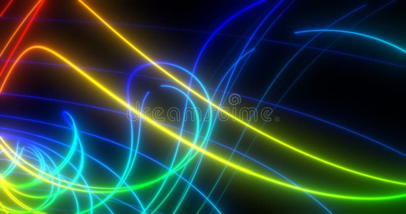 Abstract Multi-colored Energy Futuristic Hi-tech Tunnel of Flying ...