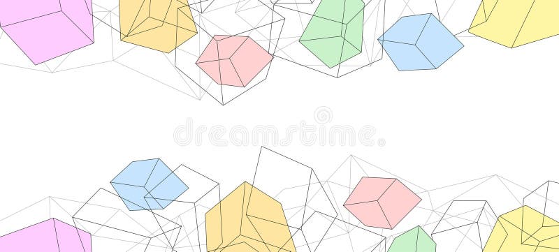 Abstract Multi Colored Rectangle. Geometric Polygon Background ...