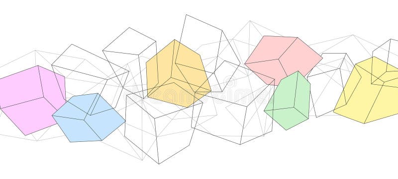 Abstract Multi Colored Rectangle. Geometric Polygon Background ...