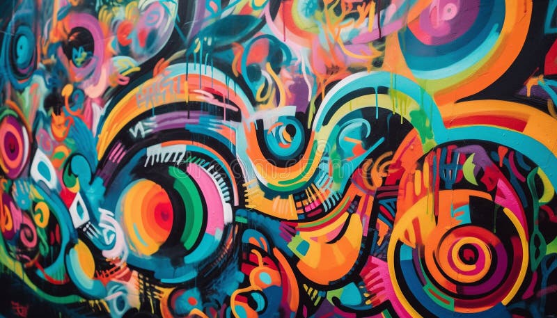 Abstract Multi Colored Shapes Create a Futuristic Backdrop Generated by ...