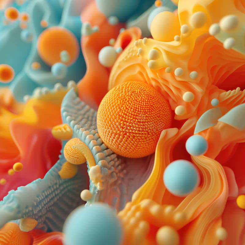 Abstract Multi-colored Spheres Deform Stock Image - Image of sphere ...