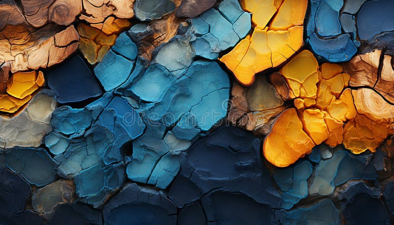 Abstract Multi Colored Stone Backdrop with Vibrant Yellow Textured ...