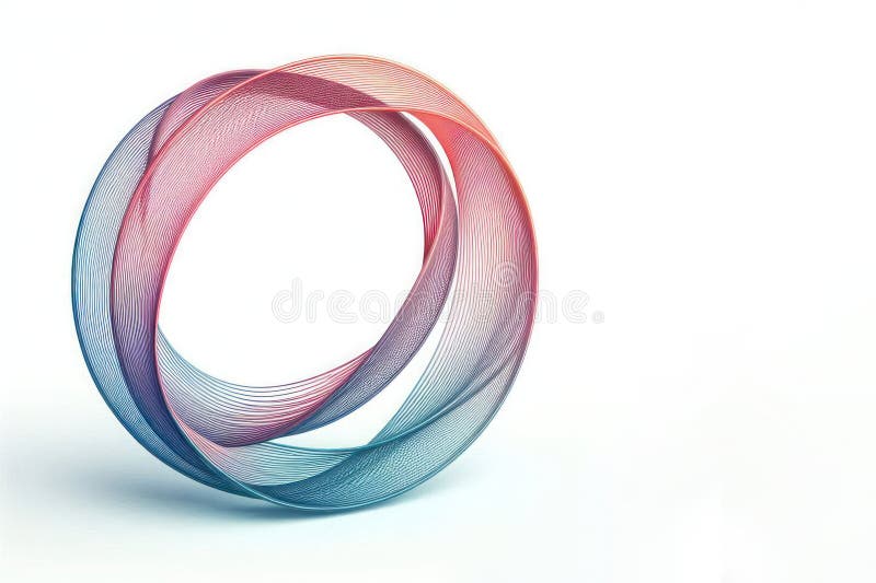 Abstract Multi-colored Toroidal Object. Space for Text. Stock Image ...