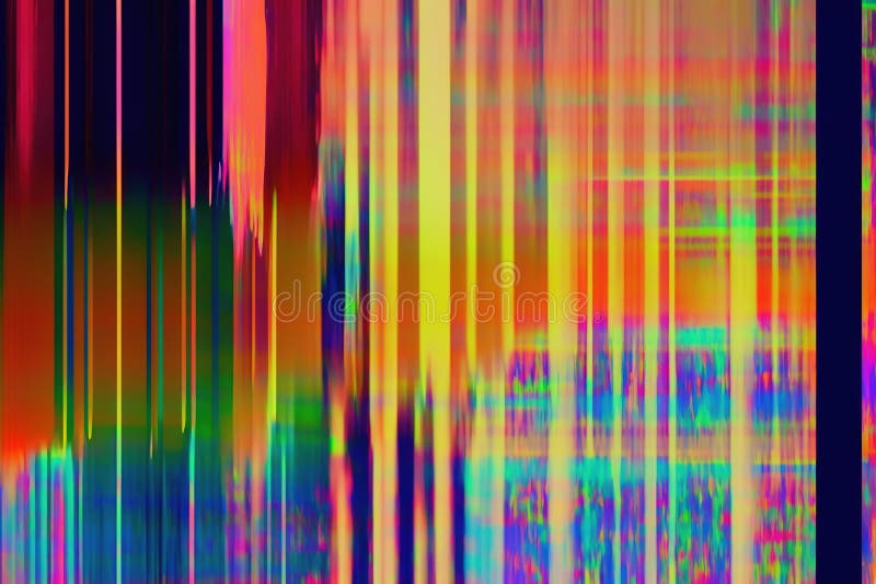 Abstract Multi Colour Glitch Background with Lines and Patterns Stock ...