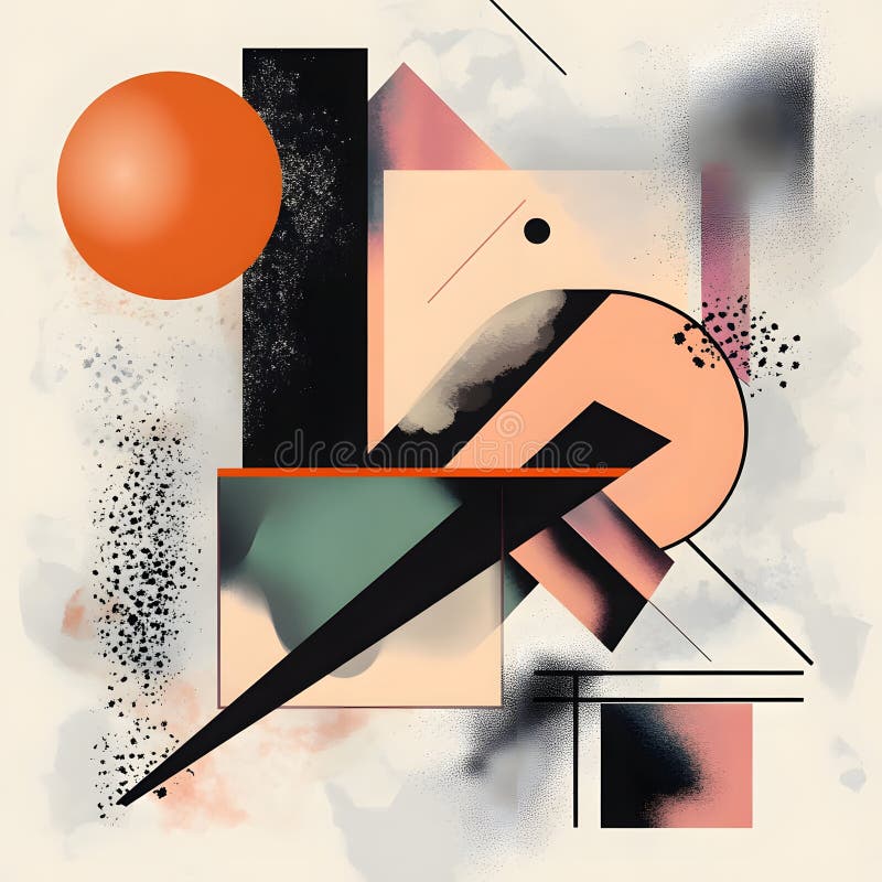 Abstract Multi Coloured Geometric Background Overlapping Shapes ...