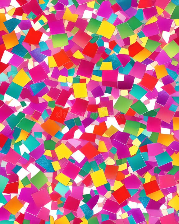 Abstract Coloured Image with Pieces Stock Illustration - Illustration ...