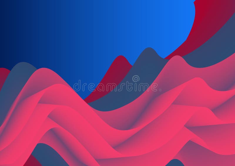 Abstract Multi Layers Color Texture 3D Wave Layers in Gradient Vector ...