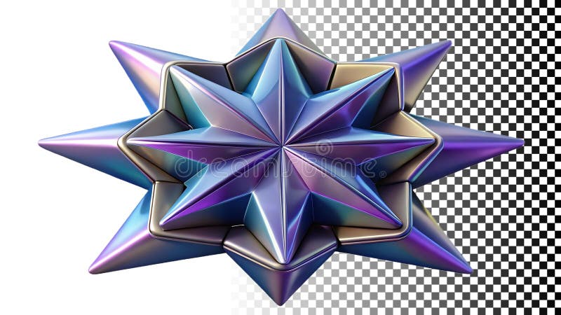 Abstract Multi-pointed Star Shape, Representing Quality or Rating Png ...