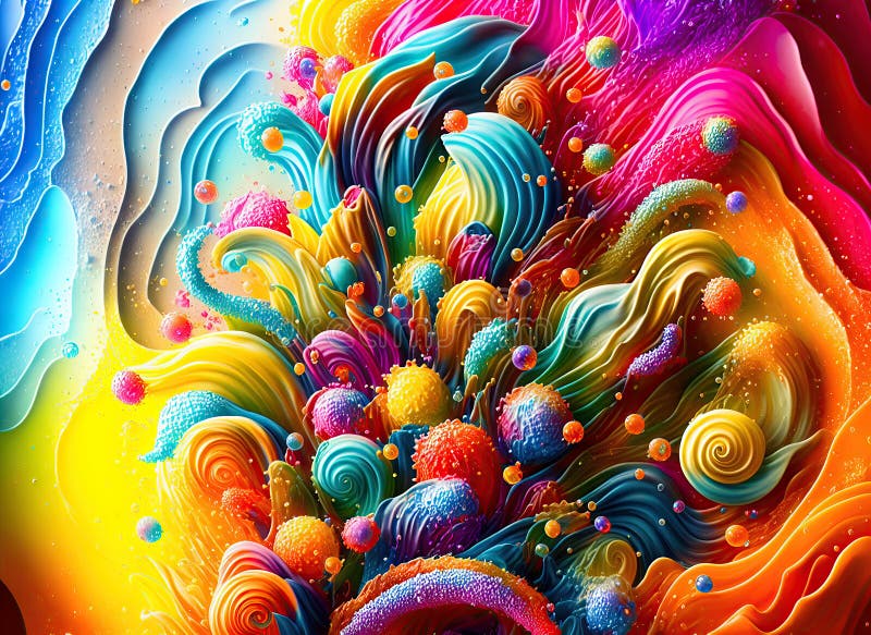 Abstract Multicolor Background Bright Colorful Fantasy Stock ...