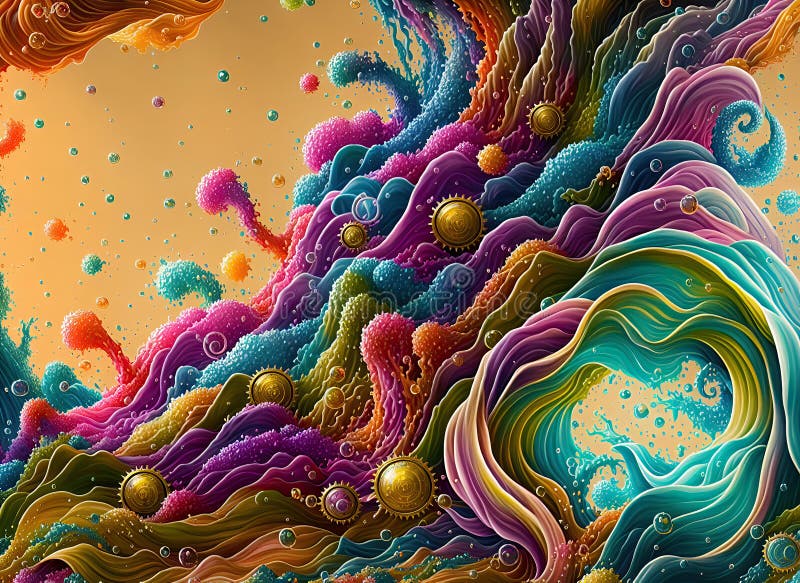 Abstract Multicolor Background Bright Colorful Fantasy Stock Illustration - Illustration of ...