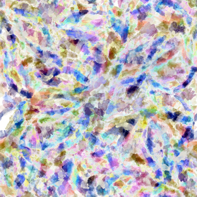 Abstract Multicolor Blurred Painted Seamless Pattern on White ...