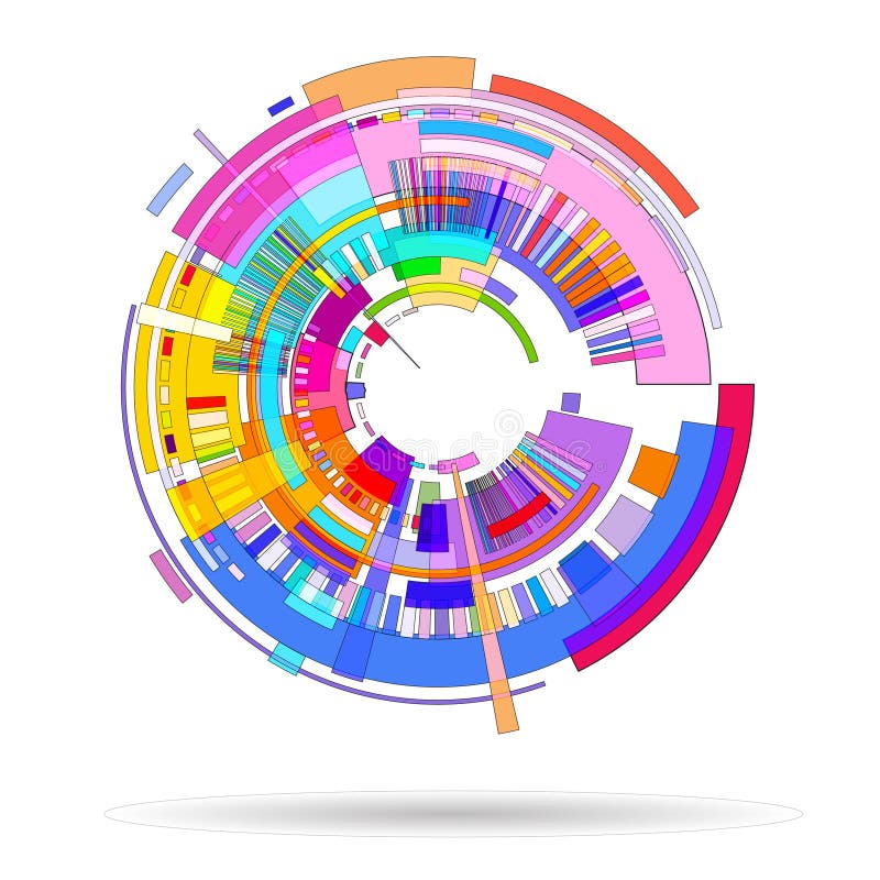 The Abstract Multicolor Circle Image. Stock Vector - Illustration of ...