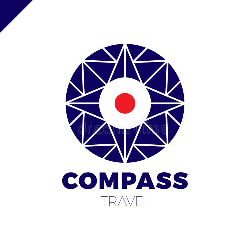 Abstract Multicolor Compass Symbol. Vector Logotype Design Template ...