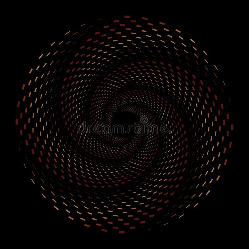 Abstract Multicolor Dashes Swirl Pattern Circle Vector Template Stock ...