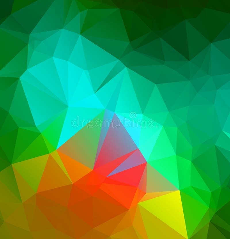 Abstract Multicolor Emerald Green Background. Vector Polygonal Design ...